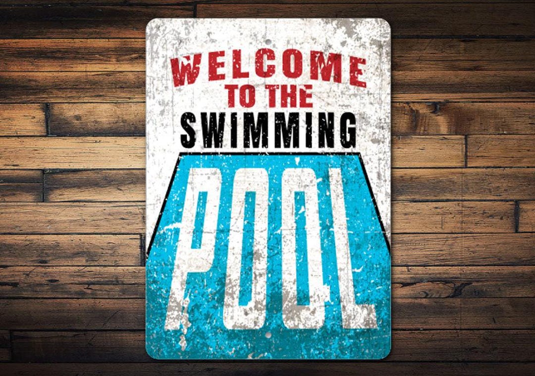 Swimming Pool Sign, Vintage Pool Sign, Pool Decor Sign, Pool Lovers ...
