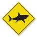 Shark Crossing Sign, Shark Caution Sign, Caution Sign, Beach Decor ...