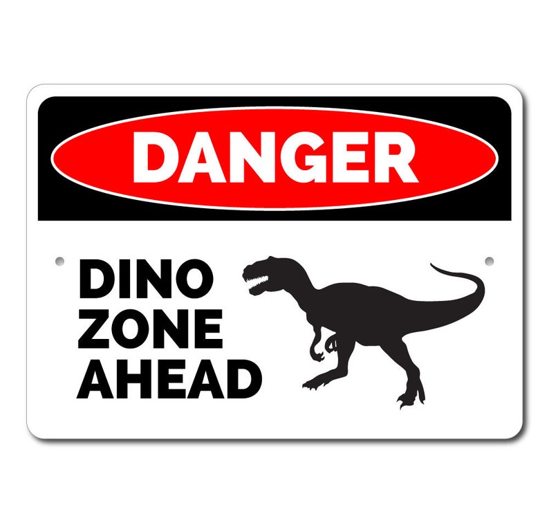 Dino Zone Sign Dinosaur Gift Dino Danger Decor Dinosaurs - Etsy