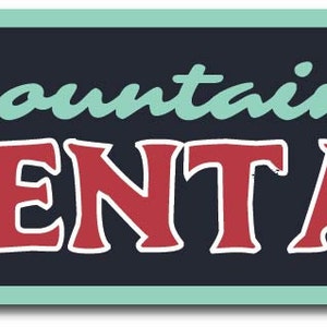 Ski Rental Sign Ski Arrow Sign Mountain Lover Ski Lodge | Etsy