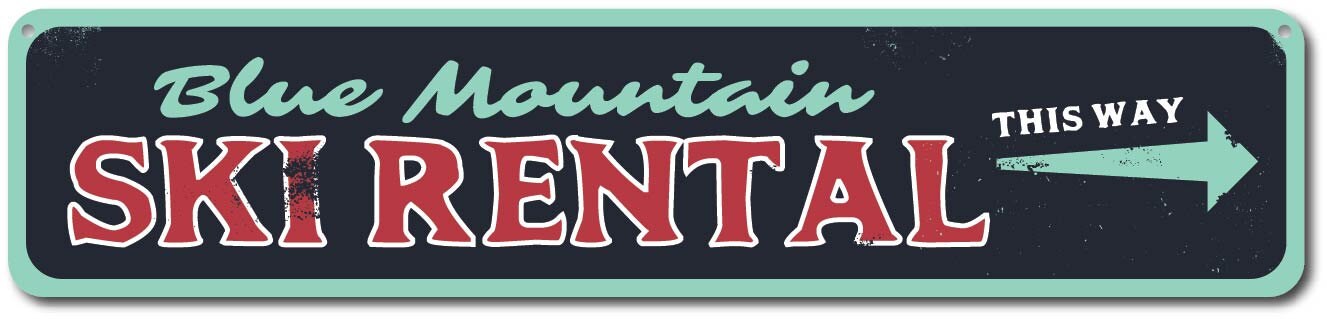 Ski Rental Sign Ski Arrow Sign Mountain Lover Ski Lodge | Etsy