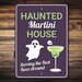 Haunted Martini Ghost House Sign Ghost Scary Decor - Etsy