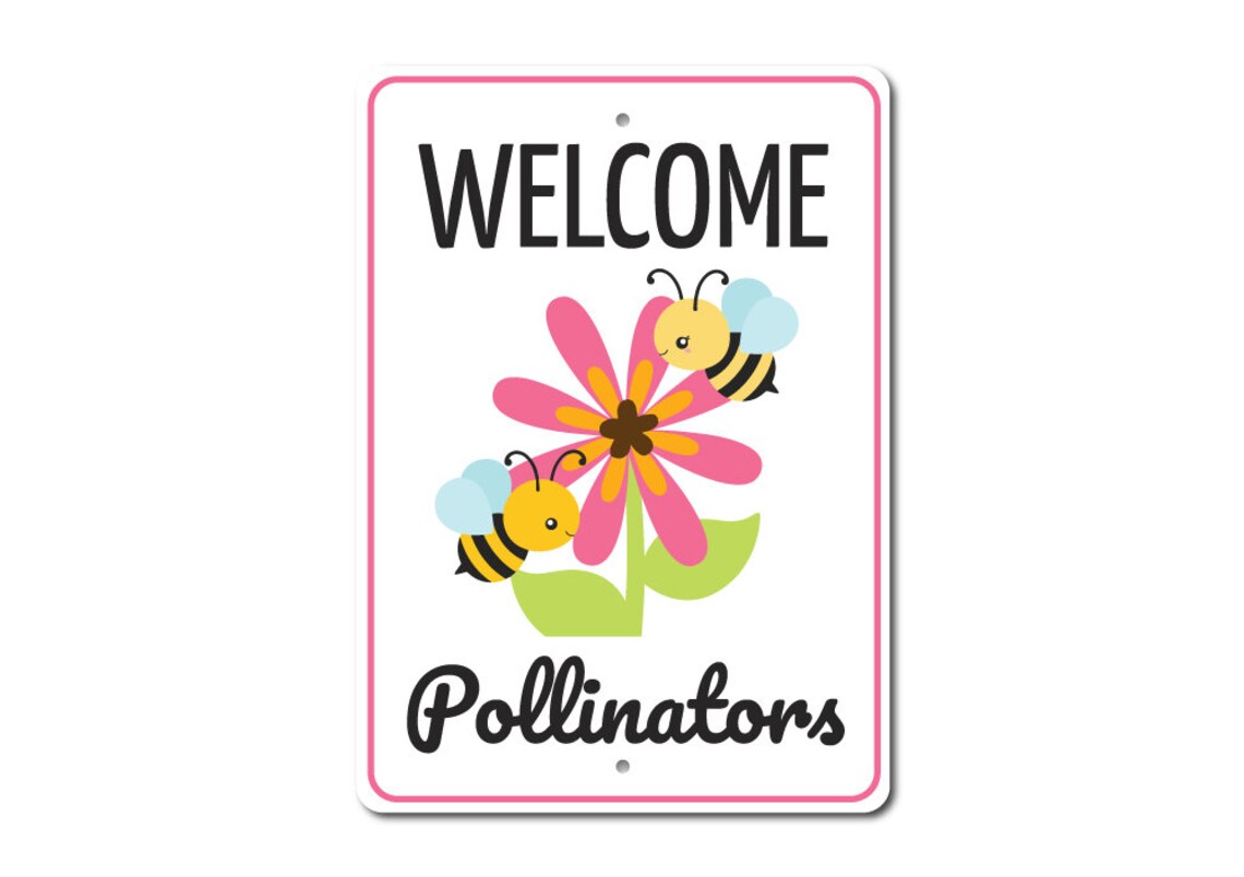Welcome Pollinators Garden Signs Gardening Decor Gardners - Etsy