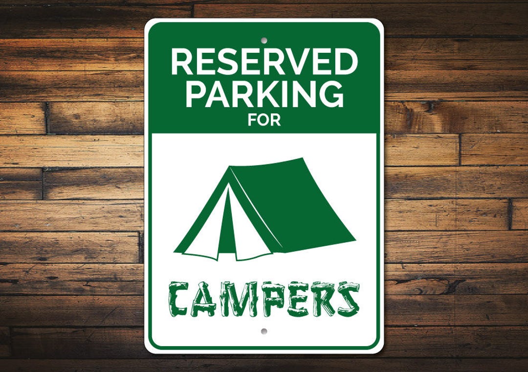 Campers Parking Sign, Camper Gift, Camper Sign, Camping Sign, Camping ...