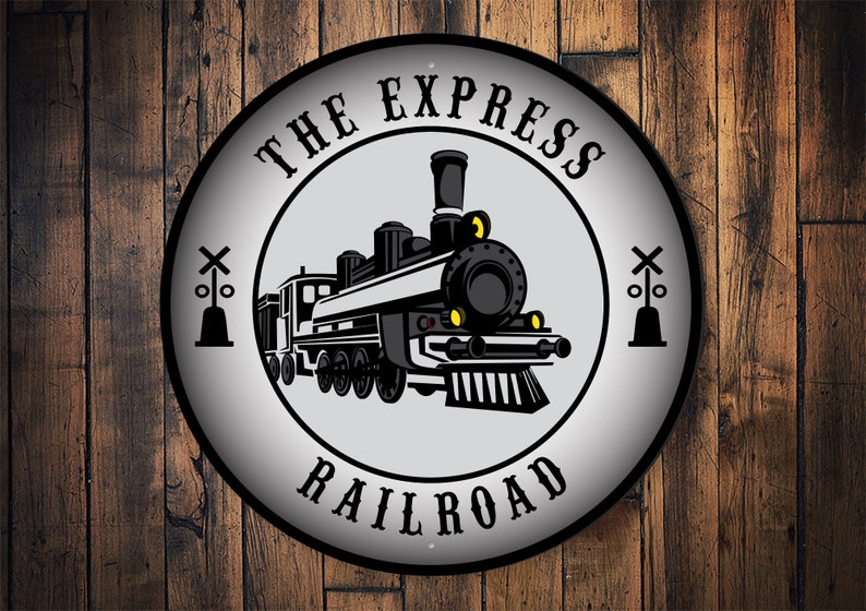 The Express Railroad Sign Railroad Decor Express Train - Etsy
