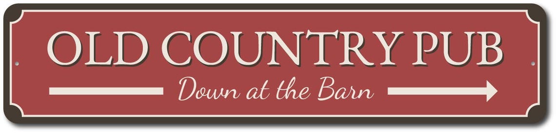 Country Pub Sign Country Pub Decor Farm Pub Sign Barn Pub | Etsy