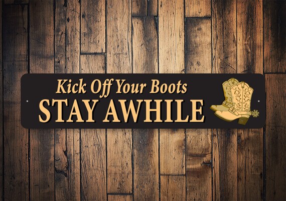 Kick off Your Boots Sign Cute Country Gift Boot Gift Cute | Etsy