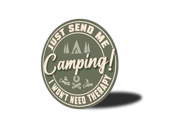 Funny Camping Circle Sign, Circle Camp Sign, Campsite Gift, Sign for ...