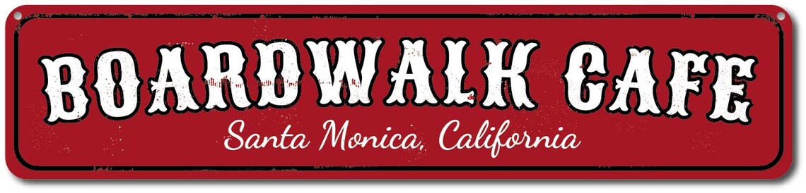 Boardwalk Cafe Sign Personalized Beach House Sign Custom - Etsy