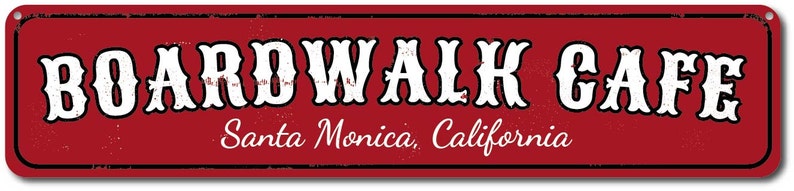 Boardwalk Cafe Sign Personalized Beach House Sign Custom - Etsy