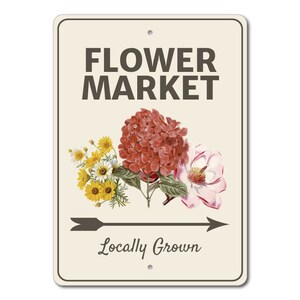 Floral Decor, Flower Market Sign, Flower Garden Sign, Custom Florist ...