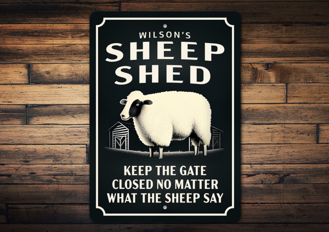 Vintage Sheep Shed Sign, Sheep Owner Gift, Sheep Barn Sign, Custom ...