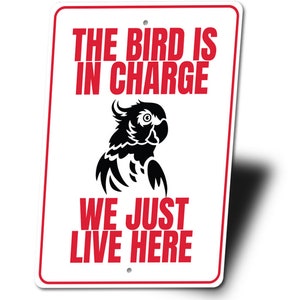 Parrot in Charge, Parrot Owner Sign, Parrot Decor Sign, Parrot Home ...