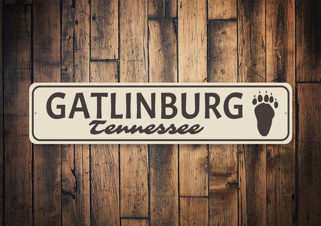 Aluminum Gatlinburg Sign, Gatlinburg Locational Sign, Gatlinburg Decor ...
