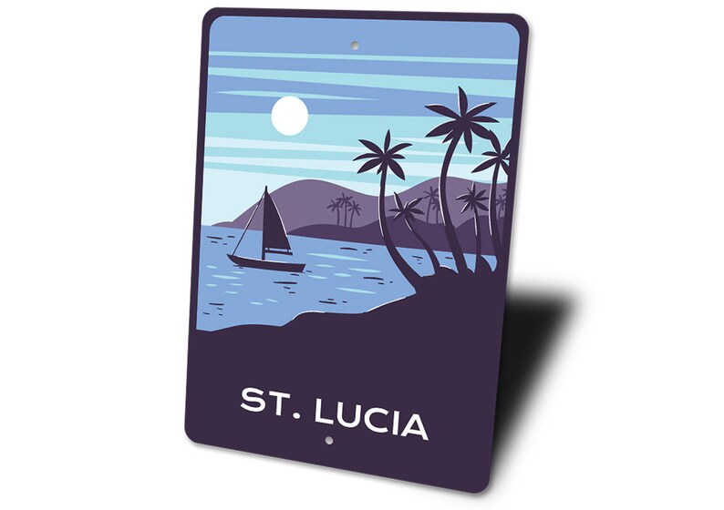 St Lucia Sign Custom Beach Sign Caribbean Island Beach - Etsy