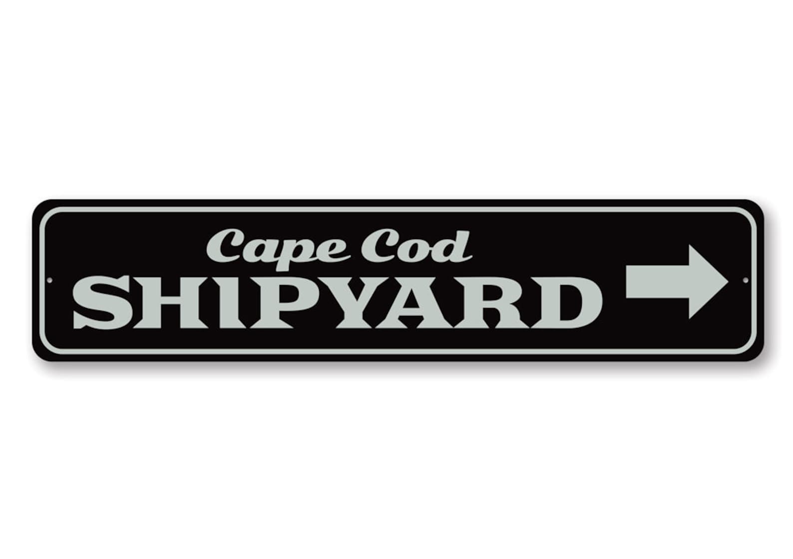 Cape Cod Shipyard Sign, Shipyard Sign, Cape Cod Decorations, Metal ...