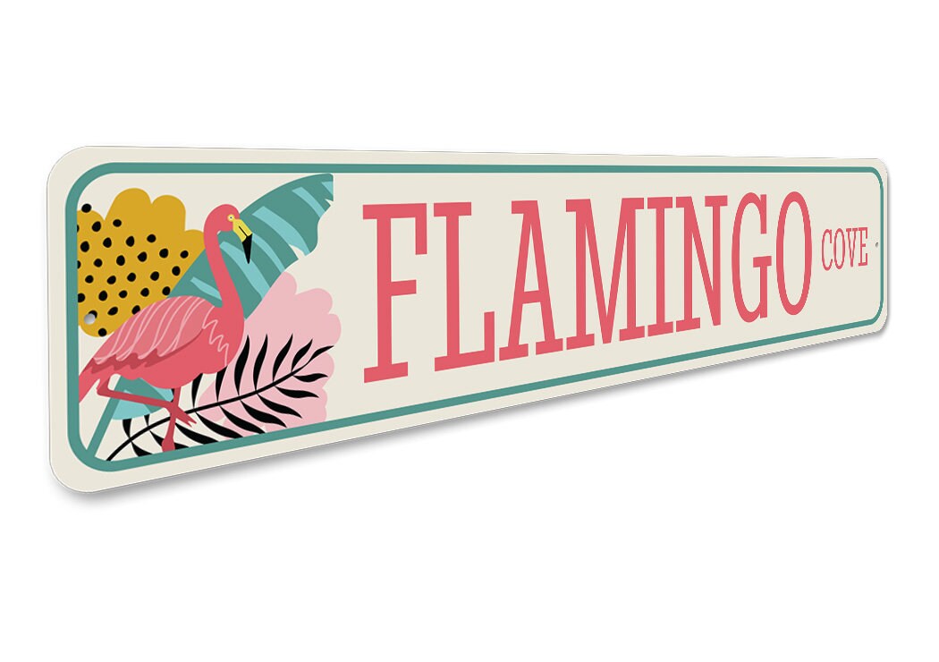 Flamingo Cove Sign, Custom Flamingo Sign, Flamingo Decor, Personalized ...