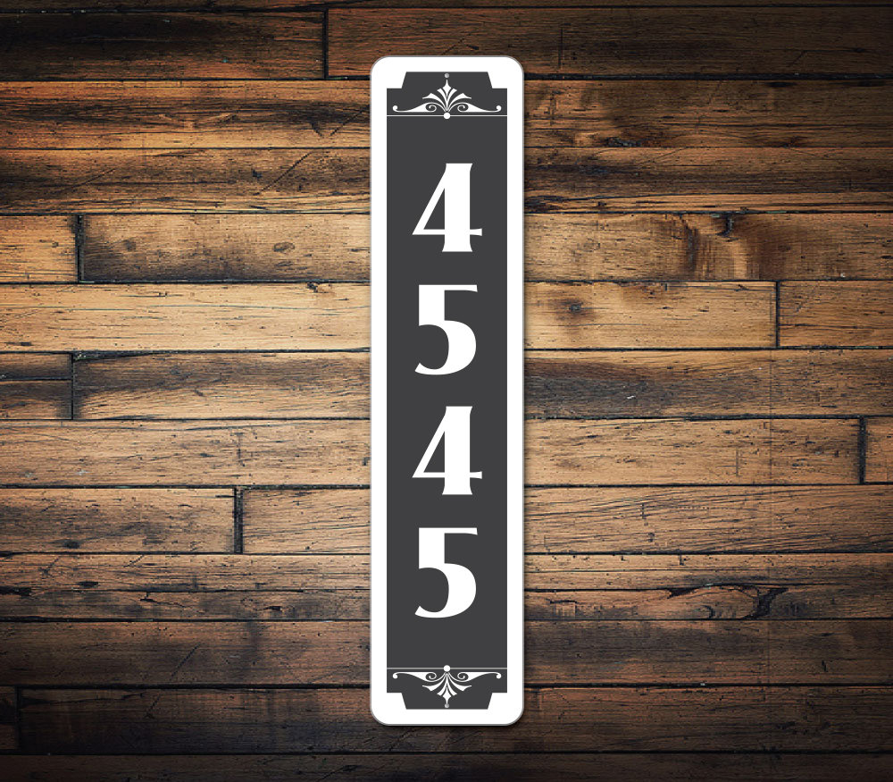 Vertical House Number Sign, House Number Gift, House Number Porch Sign ...