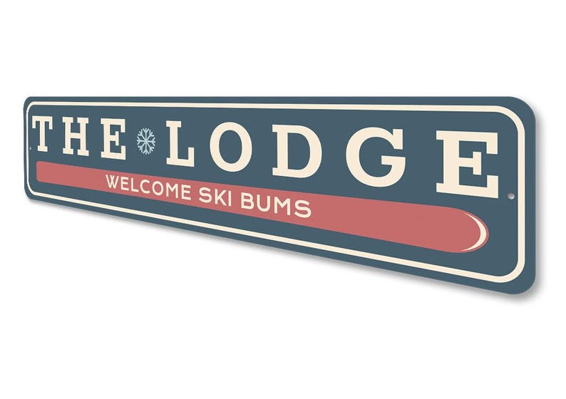 The Lodge Sign, Custom Lodge Sign, Sign for Skiing Lodge, Ski Decor ...