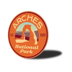 Arches National Park Sign, Arches Park Decor, Desert Arches Sign, Utah ...