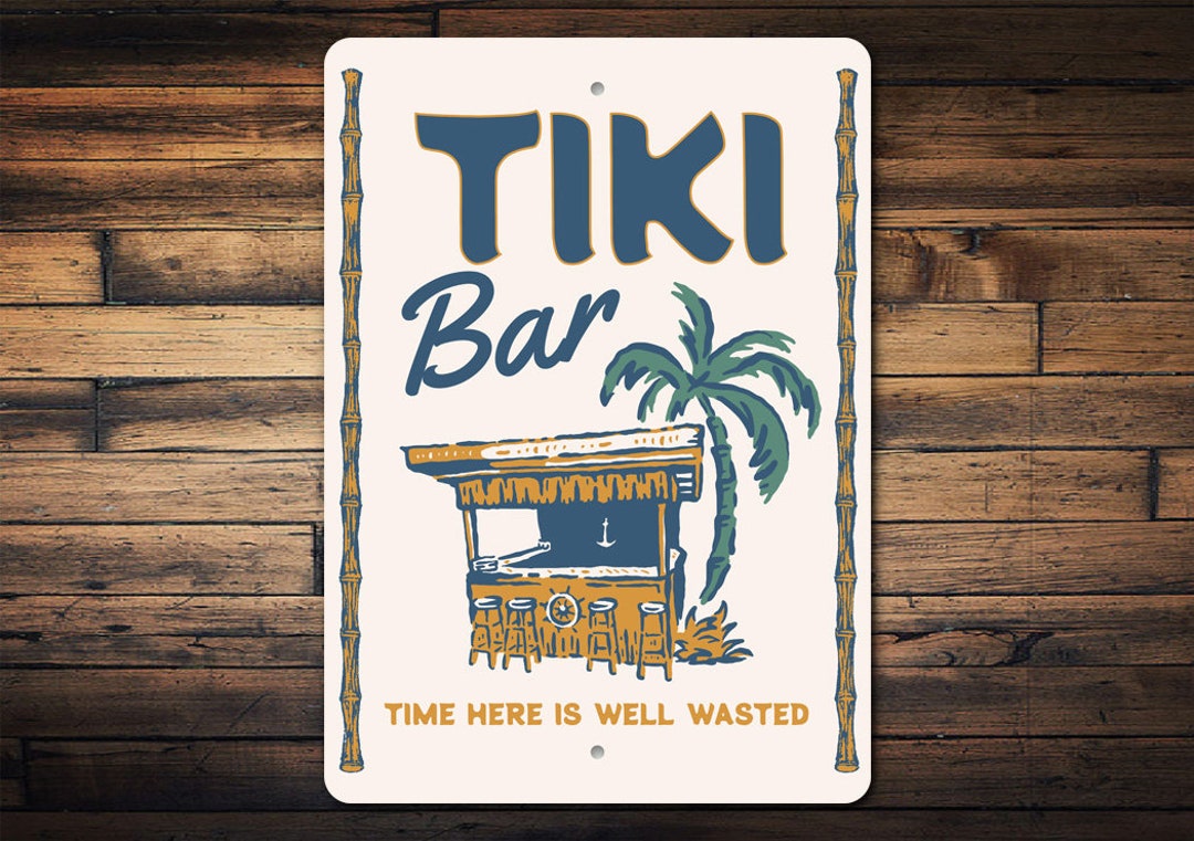 Tiki Bar Sign, Tropical Bar Sign, Tiki Bar Decor, Hawaiian Bar Decor ...