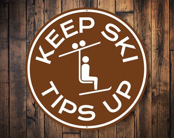 Ski Tips up Sign - Etsy