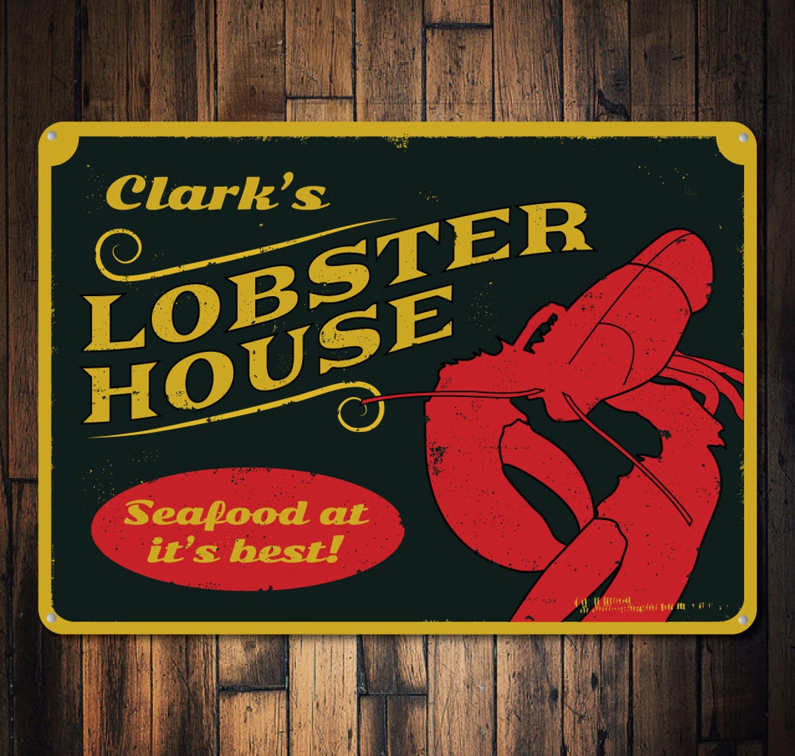 Lobster House Sign Personalized Seafood Restaurant Name Sign - Etsy