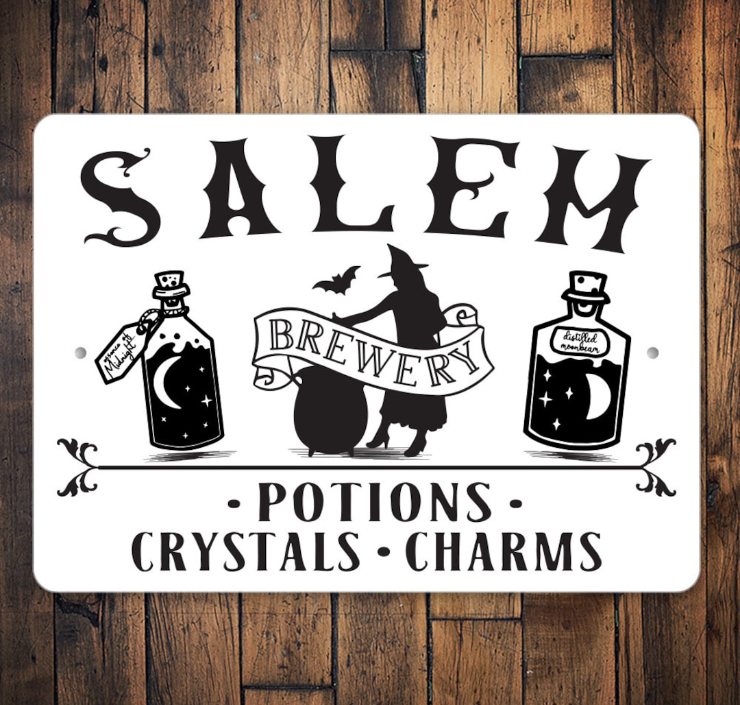 Salem Witch Sign, Witch Potion Shop, Witch Home Decor, Salem Witches ...