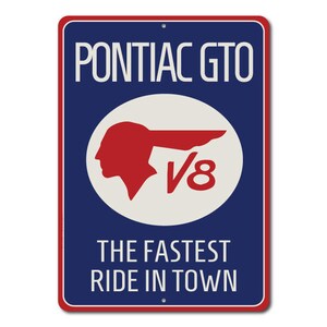 Pontiac GTO Sign, GTO Logo Sign, Custom Sign for GTO Owner Gift ...