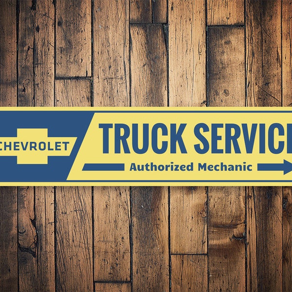 Aluminum Chevy Truck Service Sign - Etsy