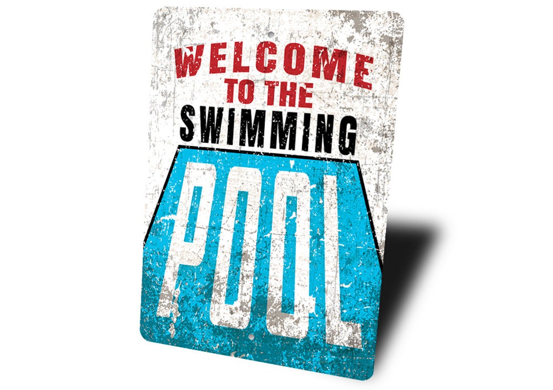 Swimming Pool Sign Vintage Pool Sign Pool Decor Sign Pool | Etsy