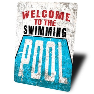 Swimming Pool Sign Vintage Pool Sign Pool Decor Sign Pool | Etsy