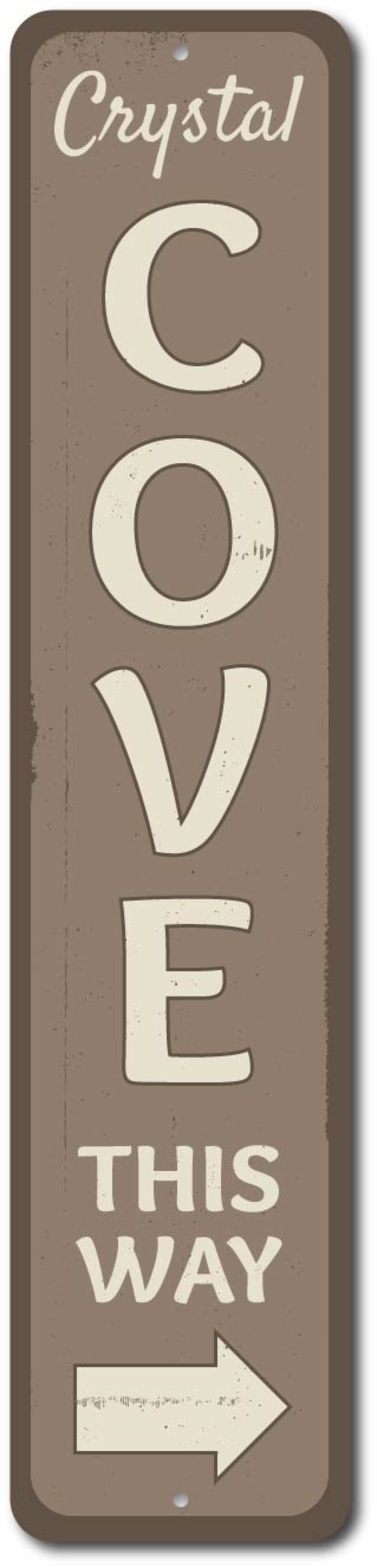 Cove Beach Sign, Custom Beach Name, This Way Arrow Sign, Secret Cove ...