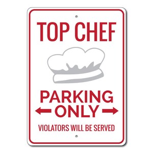Top Chef Sign, Chef Parking Sign, Chef Kitchen Sign, Chef Gift, Chef ...