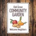 Community Garden, Personal Garden Sign, Gardening Sign, Farm Home ...