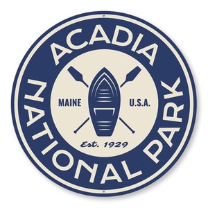 Acadia National Park Sign, Acadia Canoe Sign, Exploring Waters, Paddle ...