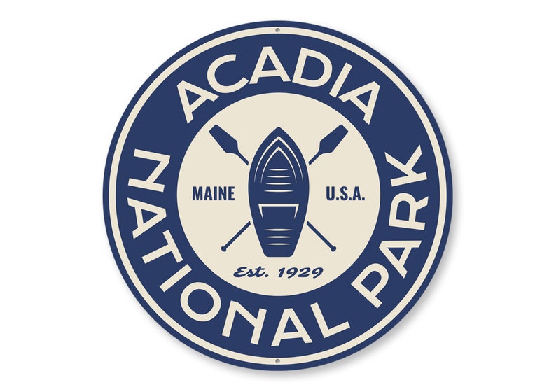 Acadia National Park Sign Acadia Canoe Sign Exploring | Etsy