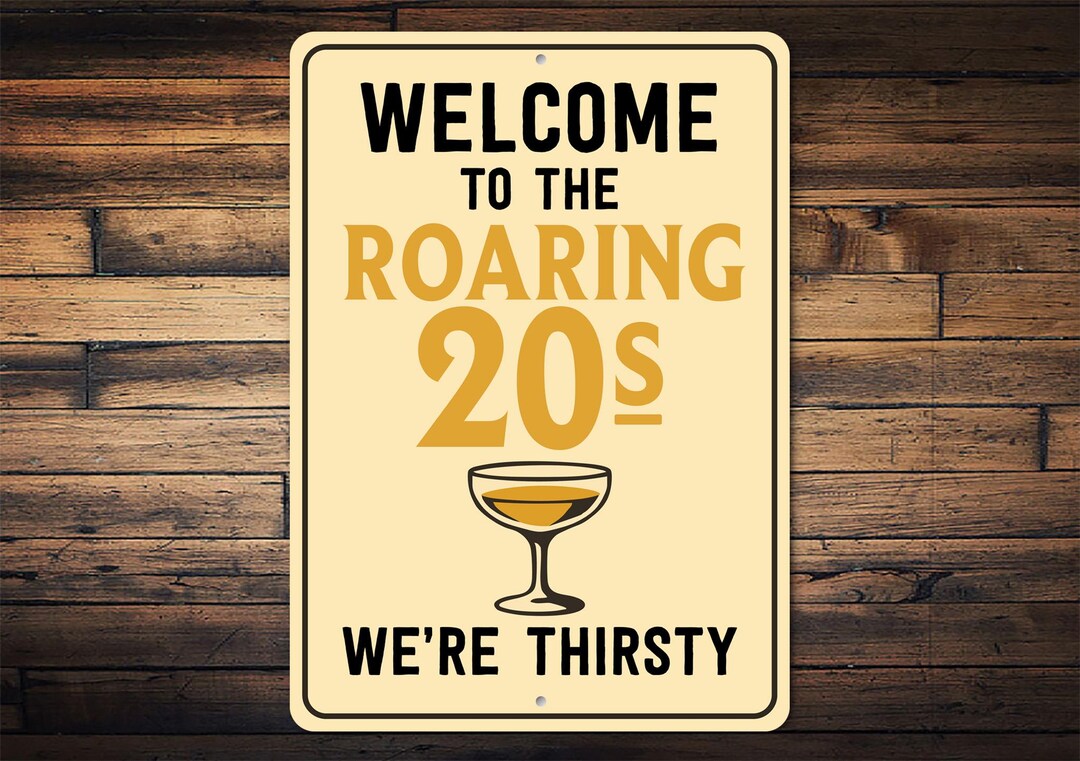 Roaring 20s Sign, 1920s Welcome Sign, Retro Bar Decor, Speakeasy Decor ...