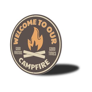 Welcome to Our Campfire Sign, Campfire Decor, Camping Sign, Campers ...