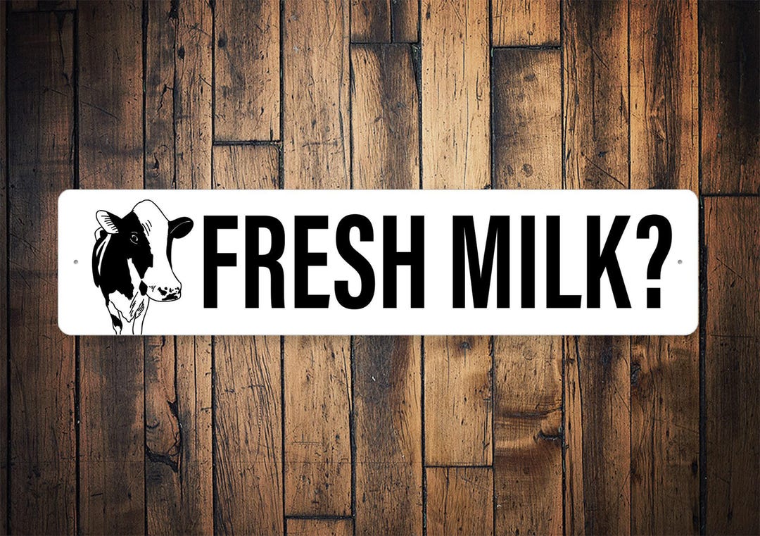 Fresh Milk Sign, Cow Farmer Decor, Decor for Farm, Cow Milk Sign, Sign ...
