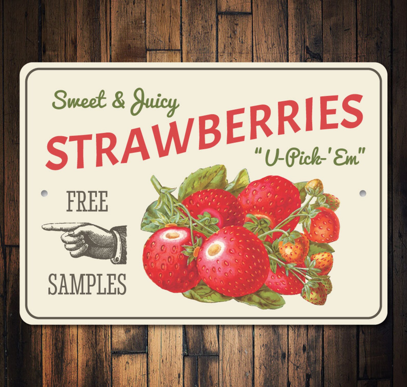 Strawberries Sign Berry Kitchen Decor Strawberry Farm Sign - Etsy