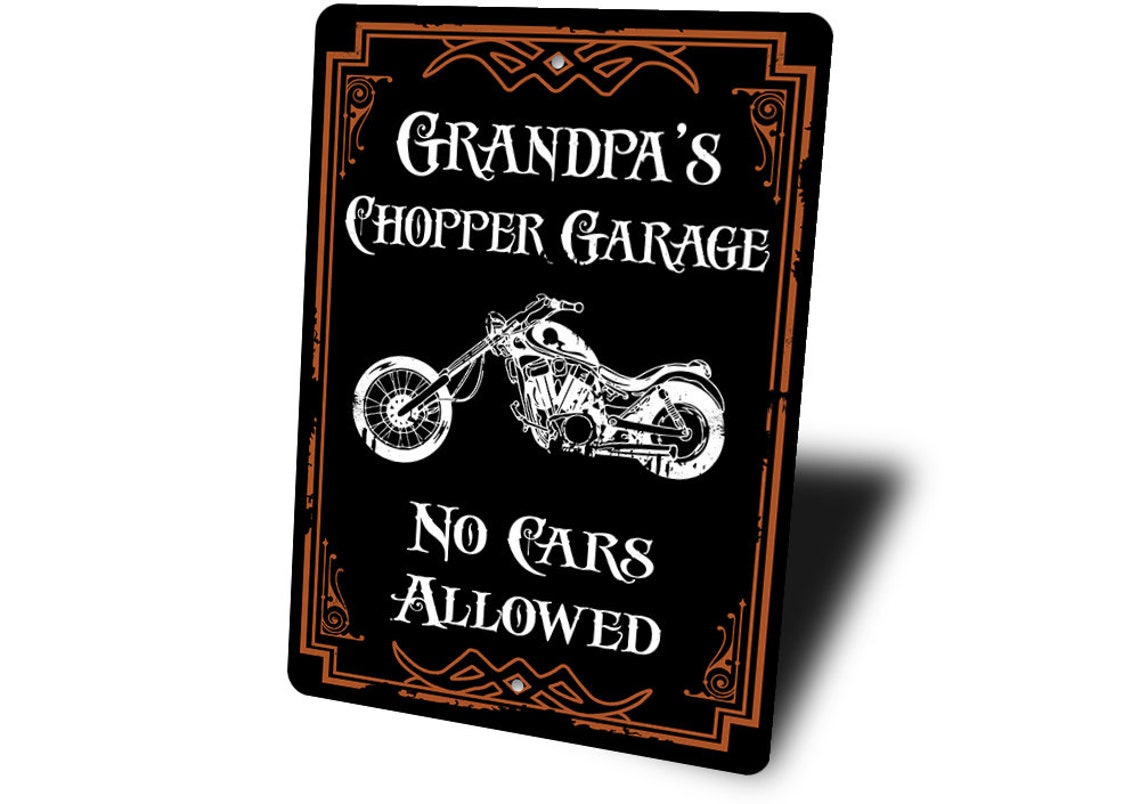 Grandpas Chopper Garage Sign Chopper Garage Motorcycle | Etsy