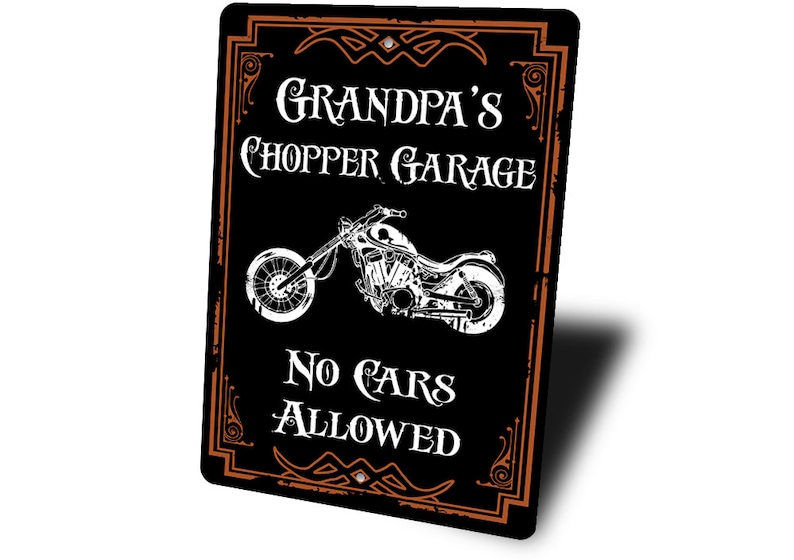Grandpas Chopper Garage Sign Chopper Garage Motorcycle | Etsy
