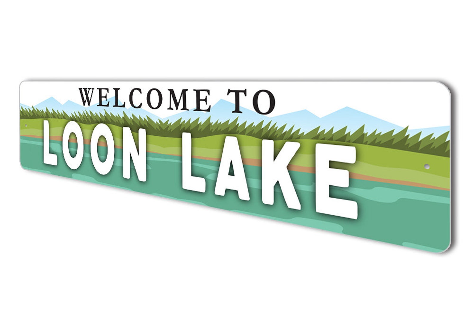 Welcome to Lake Sign Loon Lake Sign Custom Lake Sign Lake - Etsy