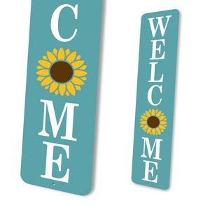 Sunflower Welcome Sign, Front Porch Decor, Front Door Sign, Farmhouse ...