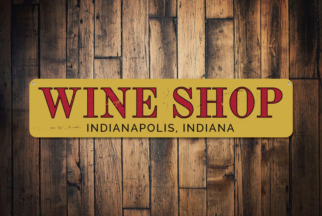 Wine Shop Sign Personalized City State Bar Sign Custom - Etsy