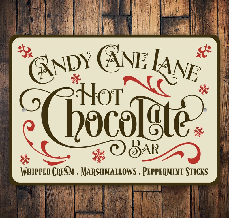 Hot Chocolate Sign Hot Chocolate Drinks Hot Chocolate Bar - Etsy