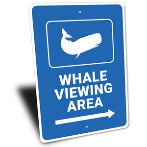 Whale Viewing Sign, Whale Viewers Area, Whale Beach, Metal Whale Sign ...
