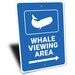 Whale Viewing Sign, Whale Viewers Area, Whale Beach, Metal Whale Sign ...
