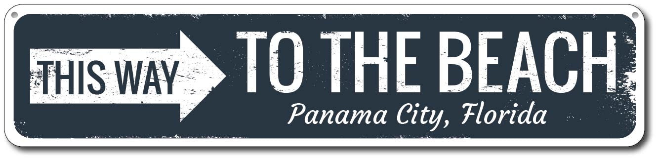 Beach Arrow Sign, Personalized This Way to the Beach Location Sign ...